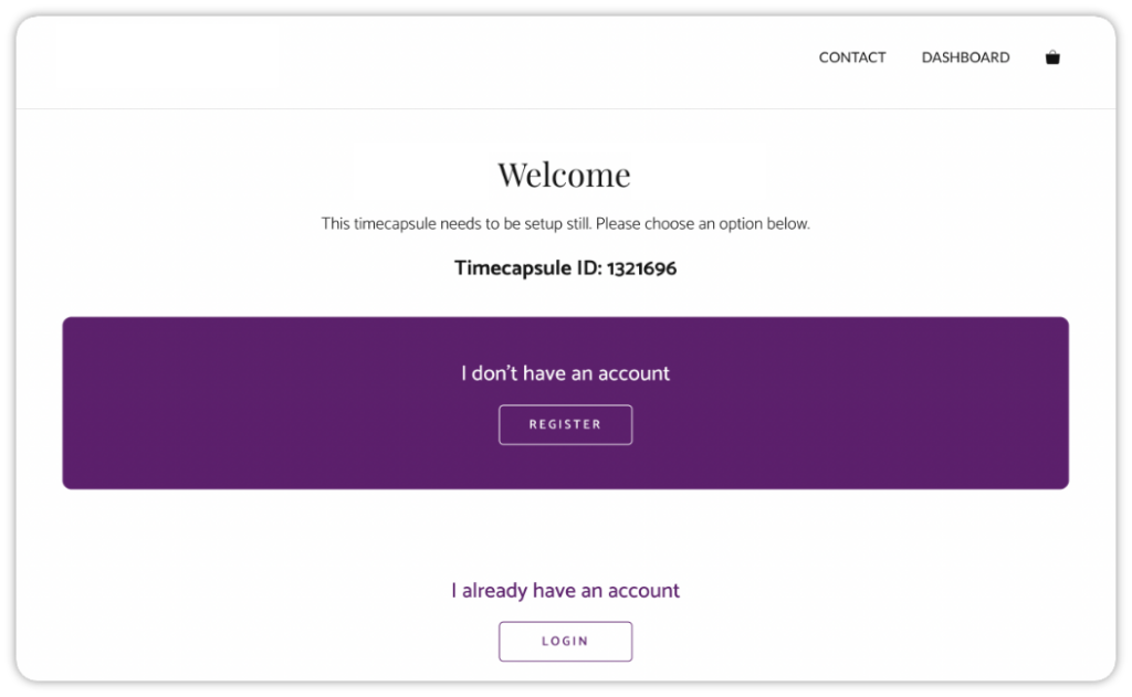 Activating Your First Timecapsule – Timecapsule